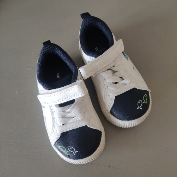 Carter's | Shoes | Carters Toddler Boys Flagger White Navy Shark Tennis ...